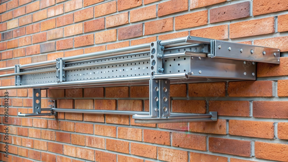 Mild steel heavy duty pre galvanised cable tray mounted on external ...