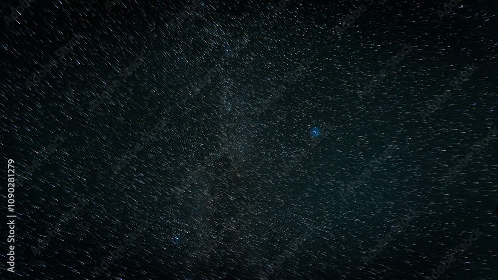 Beautiful Star trails in the night sky. Long exposure star stacking ...