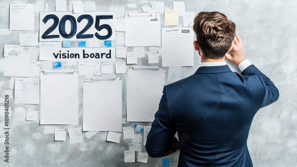 Creating a vision board for 2025 goal setting personal growth office ...