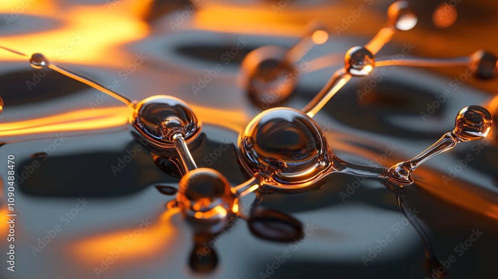 Intricate 3D Molecule Bubbles in Liquid Environment with Visible ...