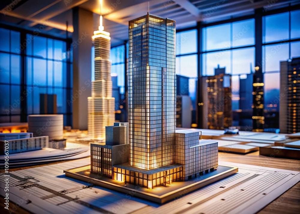 Modern Architectural Design: Low Light Photography of a Skyscraper ...
