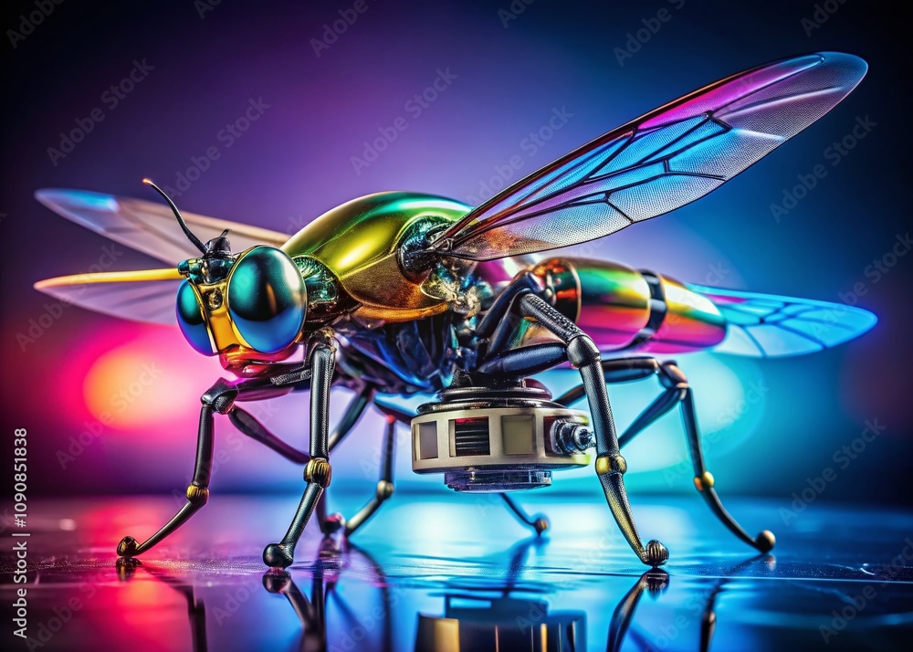 Innovative Robot Insect Fly Drone Showcased in a Studio Environment ...