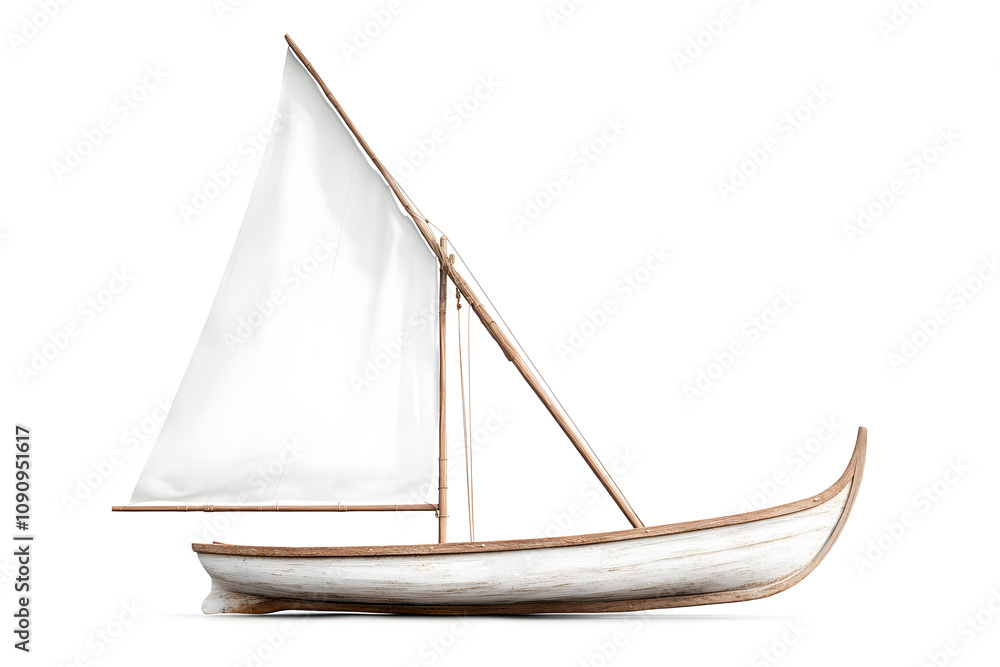 3d model of ancient Roman sailboat isolated on white background Stock ...