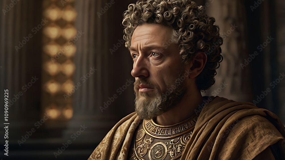 Foto de Stock Marcus Aurelius: A detailed portrait of Marcus Aurelius ...