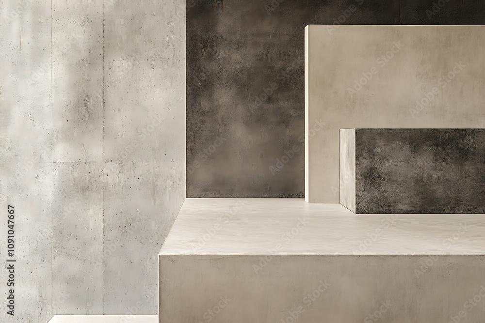 Modern Concrete Architecture: Abstract Interior Design with Geometric ...