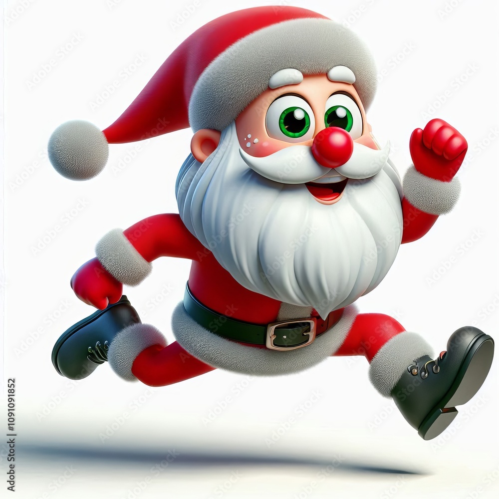 Cartoon Santa Claus, jumping eyes, expression of surprise, picarona ...