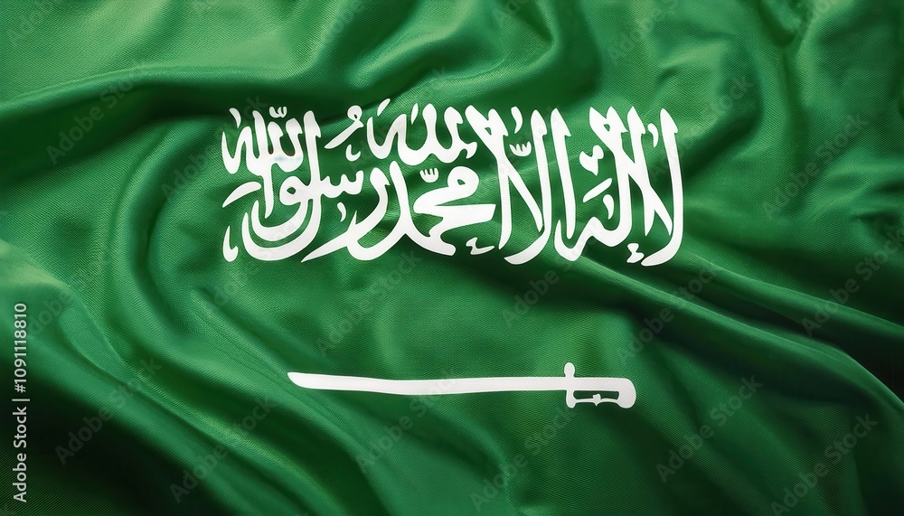 Saudi Arabia National Flag. Symbol of Unity and Islamic Faith ...