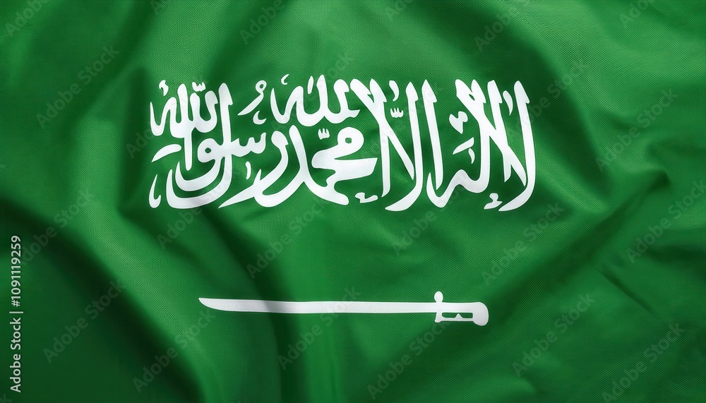 Saudi Arabia National Flag. Symbol of Unity and Islamic Faith ...