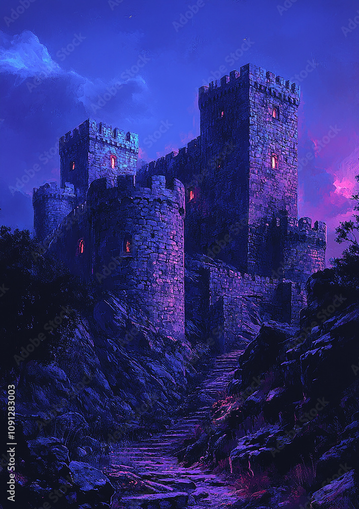vampire castle, dracula, dracula castle, bats, night, moon, trees, wind ...