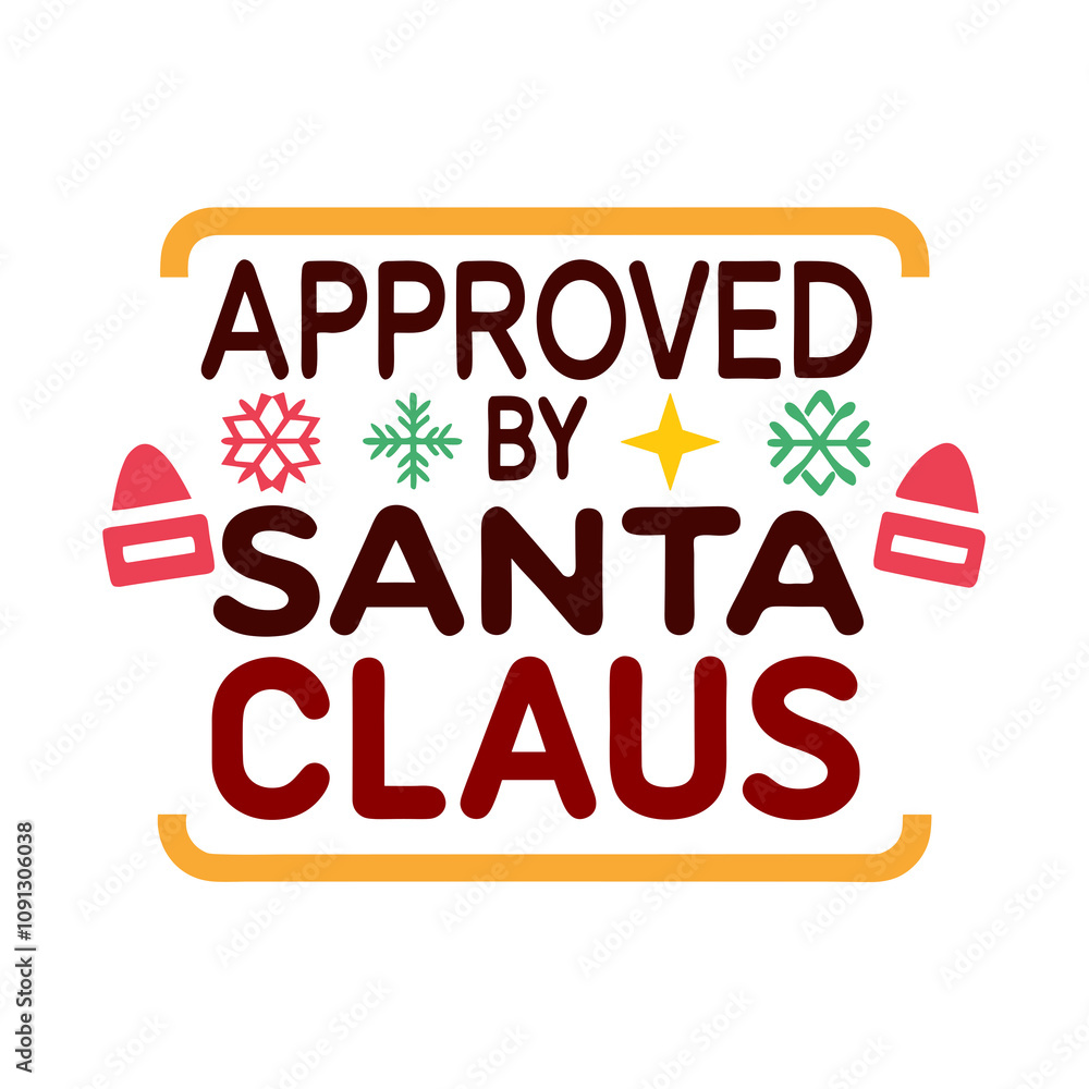 Approved Santa Claus Icon for Christmas Approval Theme, AI Generation ...