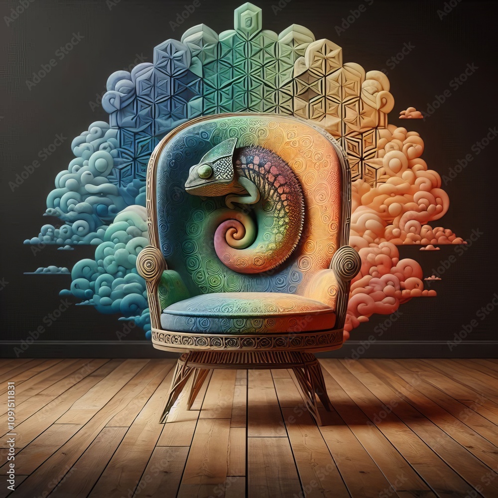 Chameleon Chair A chair that can change colors inspired by the c Stock ...