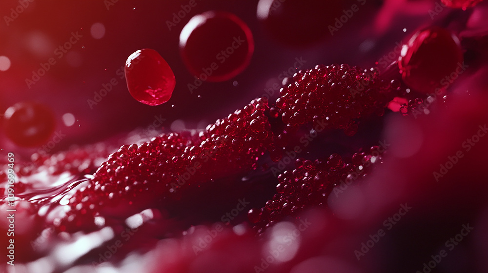 Blood cell red 3d background vein flow platelet wave cancer medicine ...