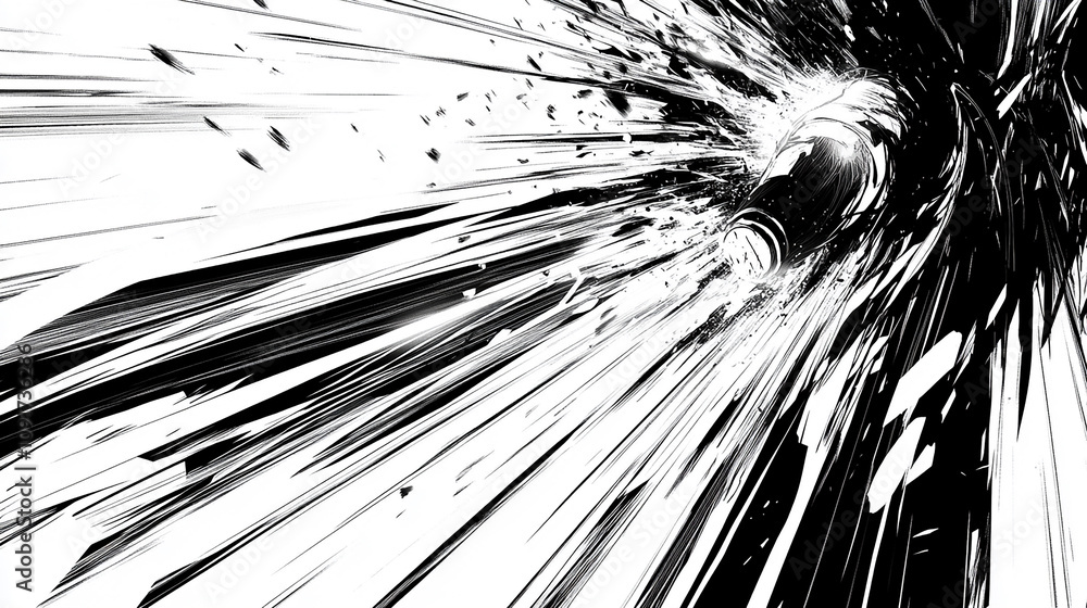 Dynamic manga anime style speed lines with alpha channel action comic ...