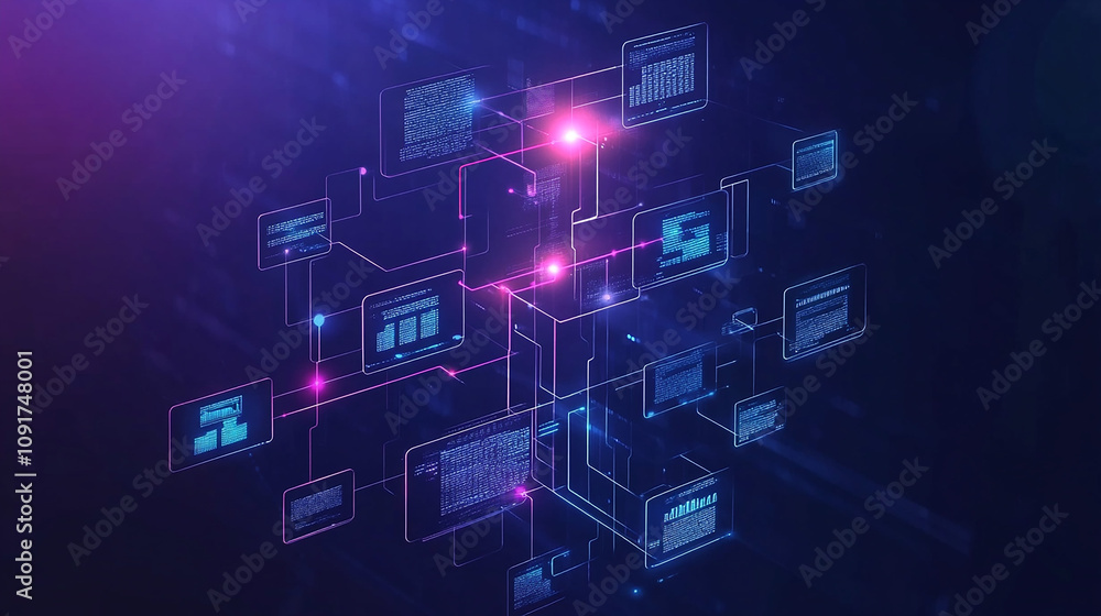 Organization chart with hierarchy structure of teams and employees in company. Business process ...