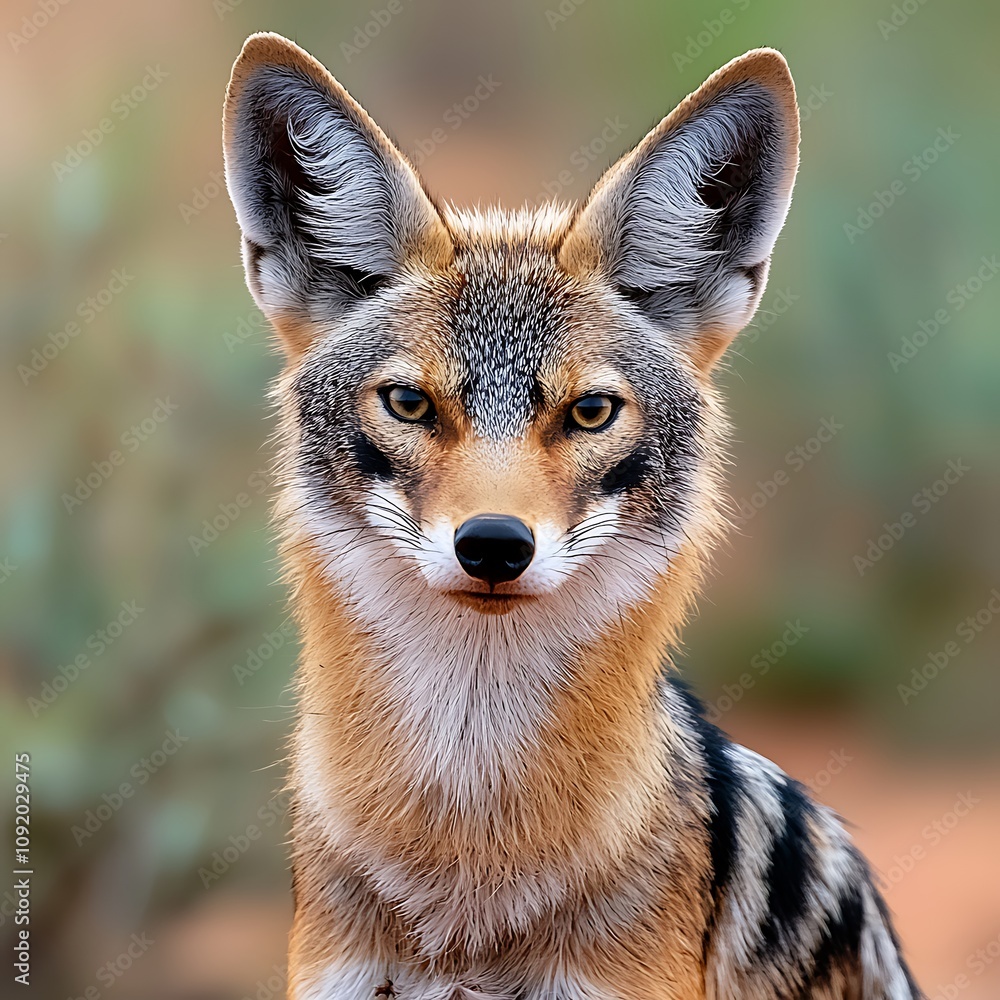 The black backed jackal is a medium sized carnivore with a distinctive ...