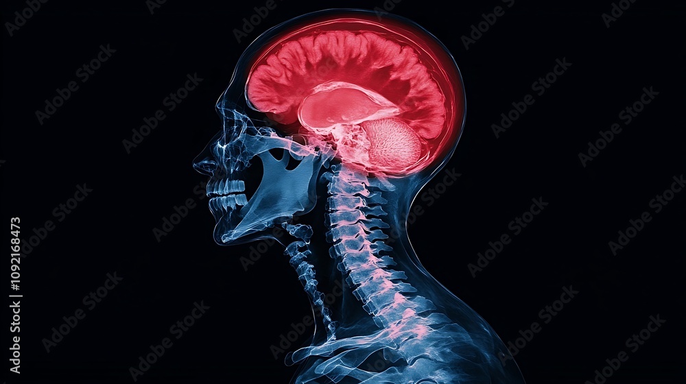 Ilustración de Stock This x ray scan image offers a detailed and ...