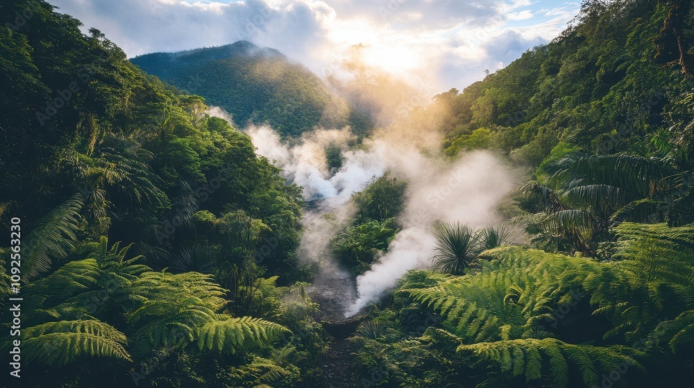 Geothermal Energy Extraction Operation Concept, A Scenic View of a ...