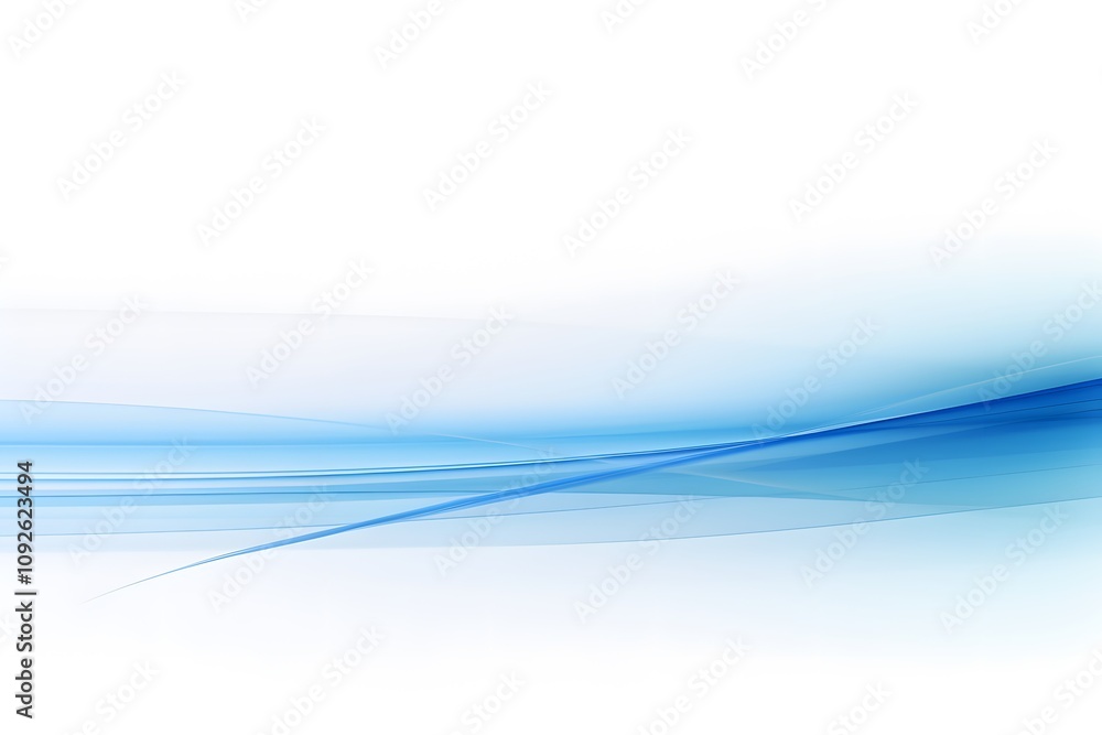 Wavy horizontal lines in gradient blue color palette with white ...