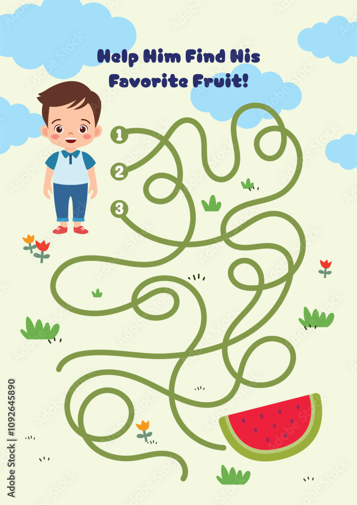 Labyrinth, Maze game for children. Logical puzzle for kids worksheet ...