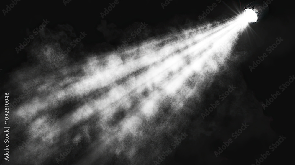 Spotlight with Smoke Texture – Dramatic Light Beam, Smoky Overlay ...