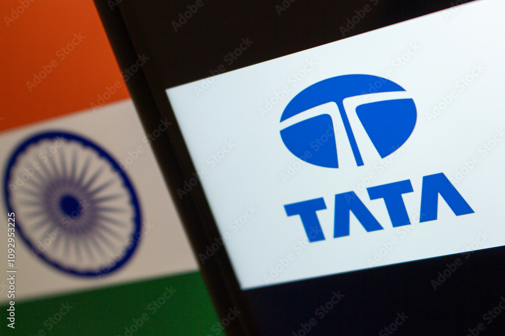 Mexico City, MEXICO - Nov 20 2024 : Tata Group logo displayed on iPhone ...