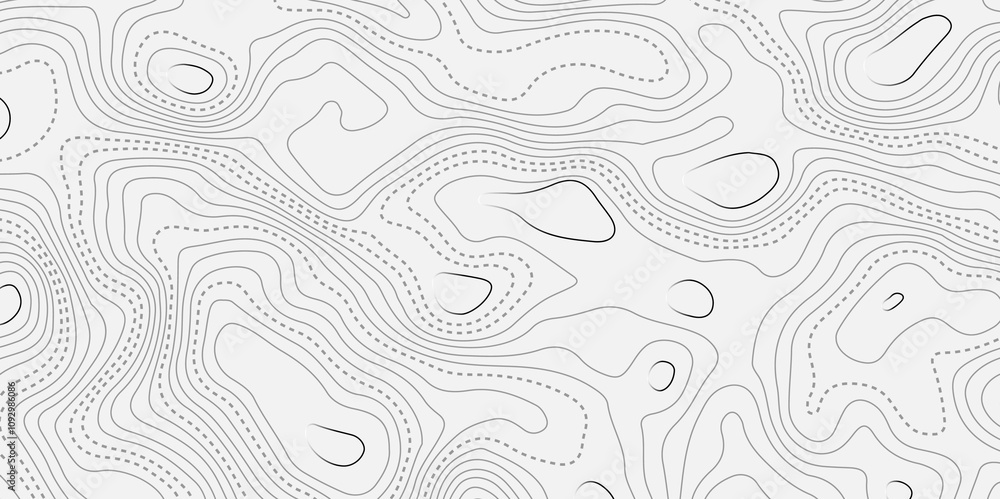 The black grey on white contours vector topography stylized height of ...