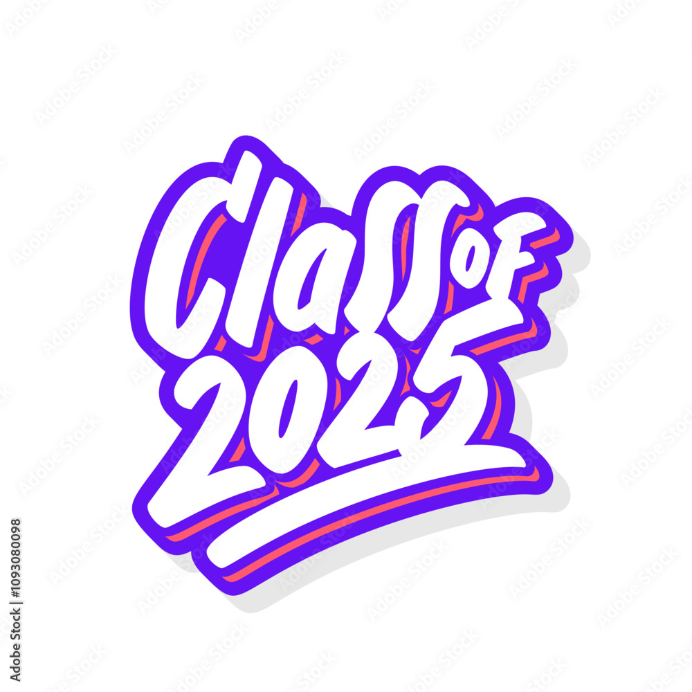 Class of 2025 Vector Graduation Sticker Design. Stock Vector | Adobe Stock