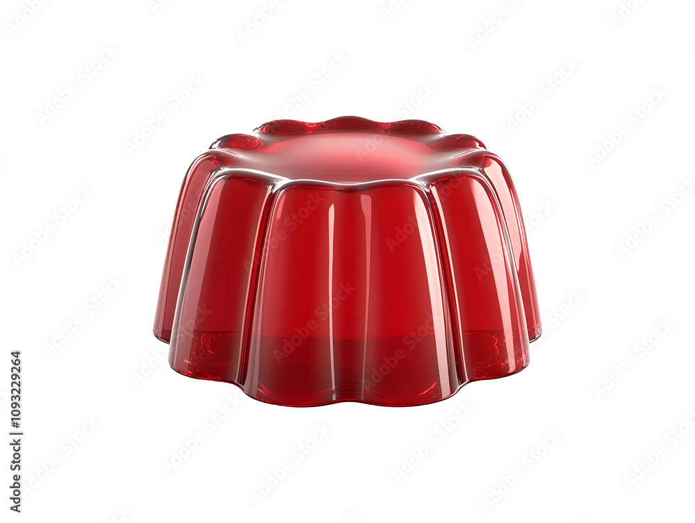 Red gelatin dessert isolated on transparent or white background, png Stock Photo | Adobe Stock