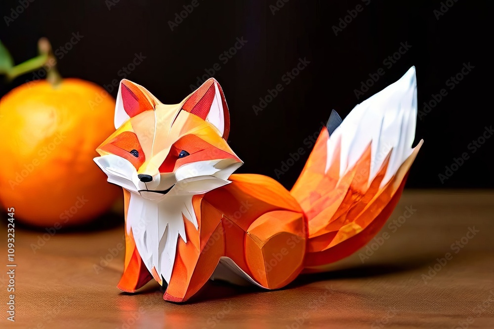 fox notes fox shaped sticky notes with bright orange and white t Stock ...