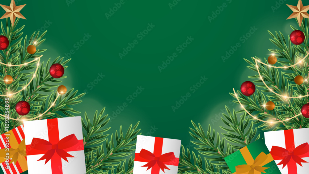 Colorful Vector Illustration Christmas Season Celebration 3d Background ...