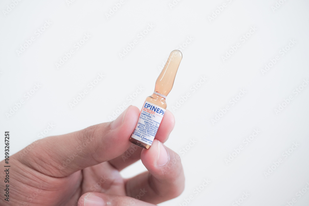 Balikpapan, October 30, 2024. Epinephrine Injection Ampule. Epinephrine ...