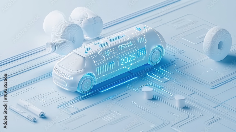 Goal setting and planning in 2025 concept. A sleek flowchart ...
