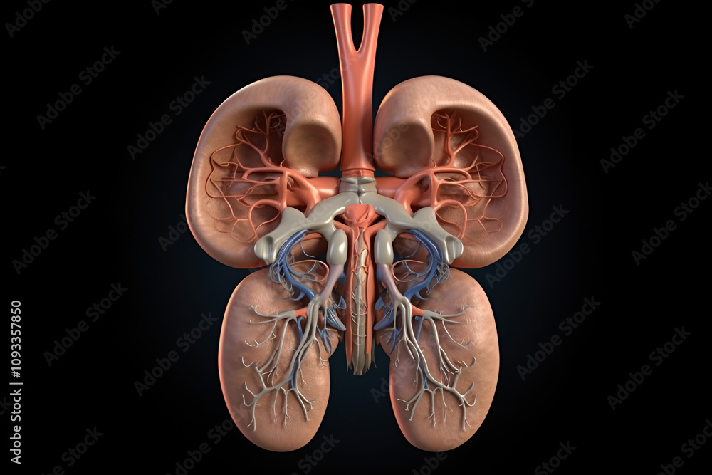 Ilustración de Stock A detailed diagram showing the structure of the ...