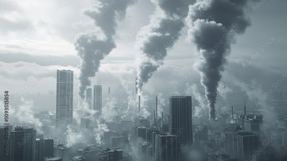 Informative Educational Poster on Air Pollution's Impact on Human ...