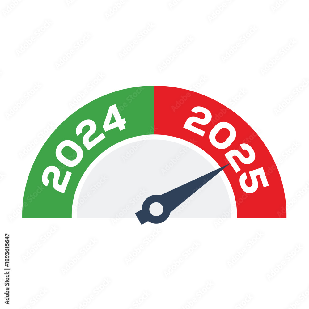 2025 speedometer concept. 2025 new year unique concept Stock Vector ...