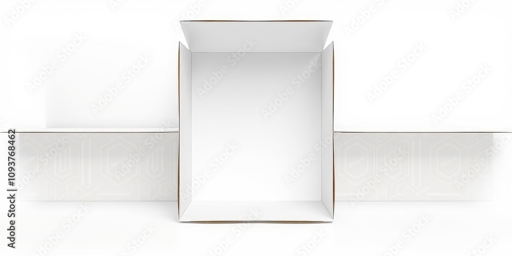 Carton box dieline mockup for bottle package with die cut lines and ...