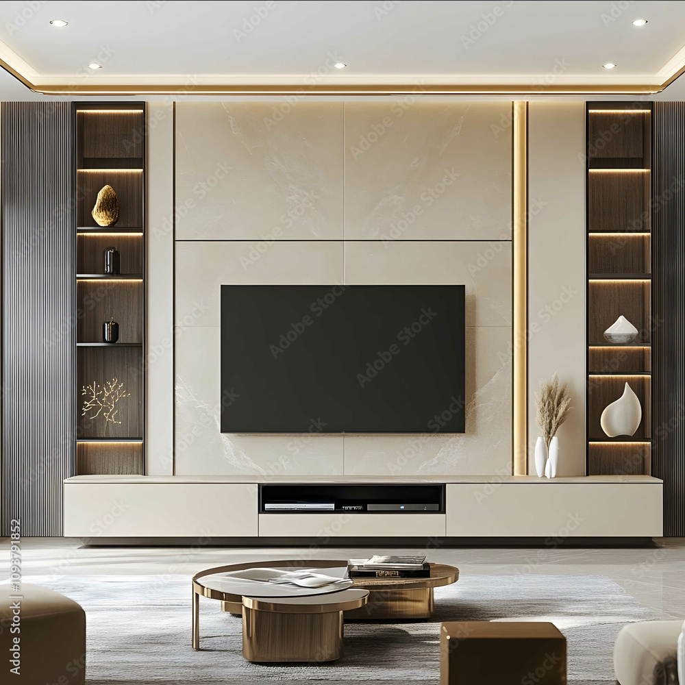 a modern tv unit wall dimensions would be 6 meter wide by 4 meters ...