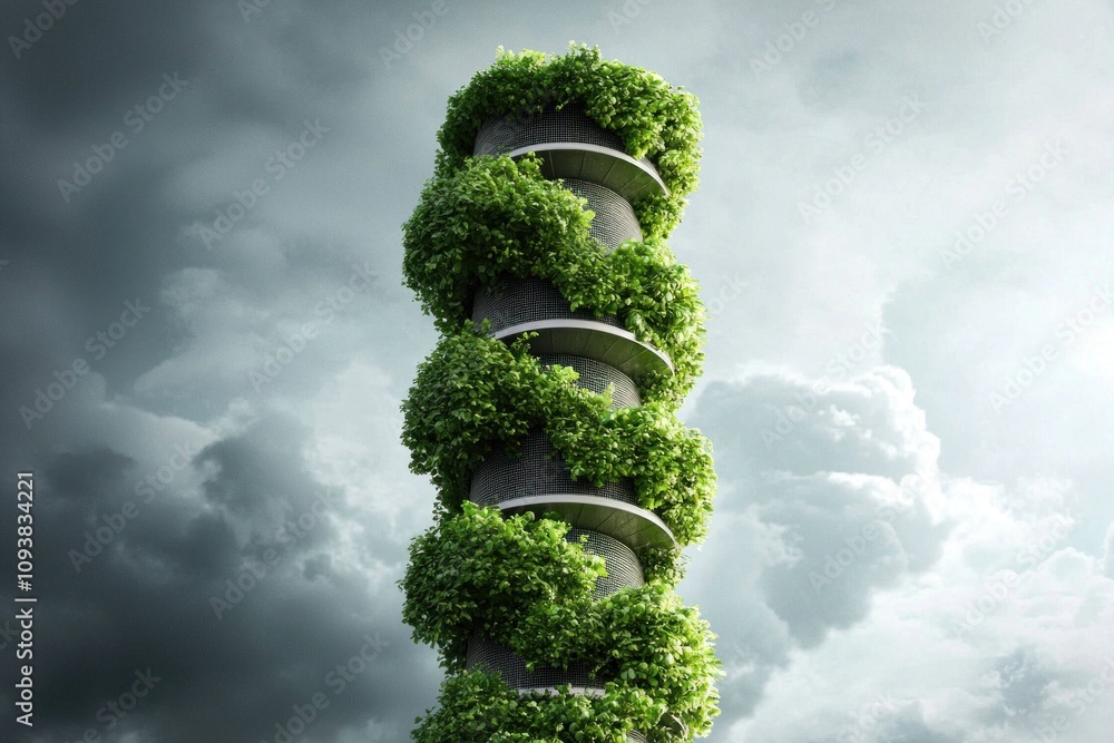 Innovative vertical garden tower urban landscape architecture eco ...