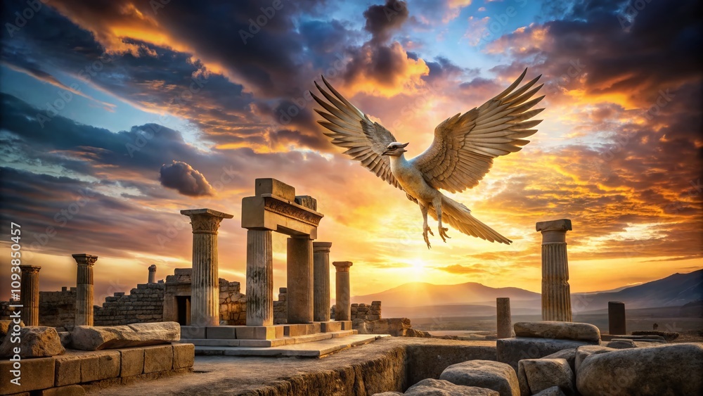Conceptual Photography of the Huma Bird from Persepolis, Iran: Symbol ...