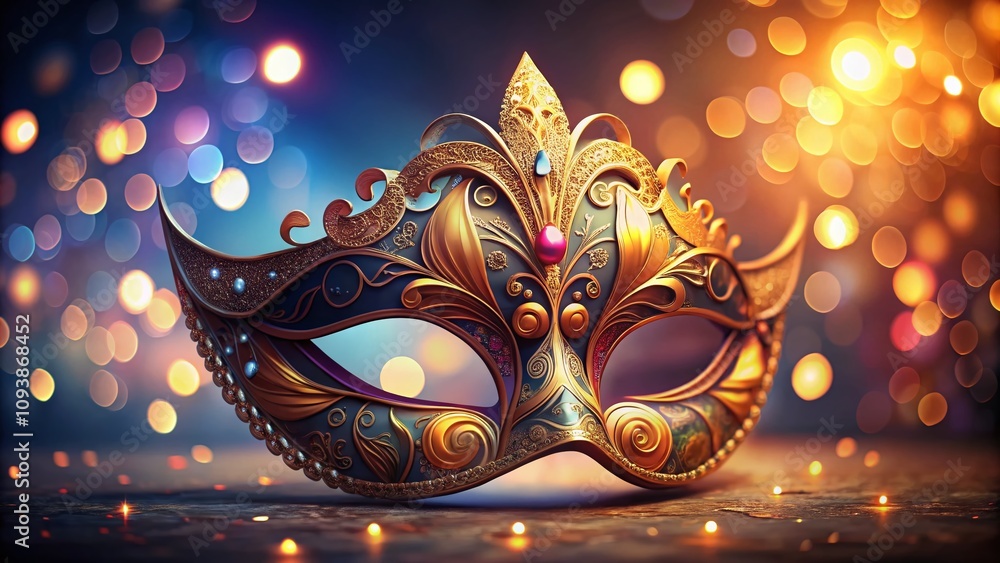 Elegant Carnival Mask Design Isolated on Blank Background for Laser ...