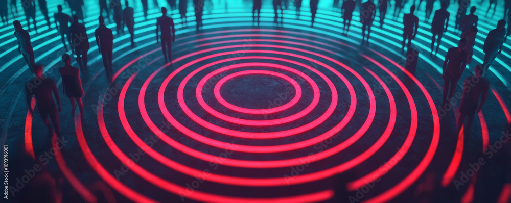 Dynamic light show event urban center digital art installation ...