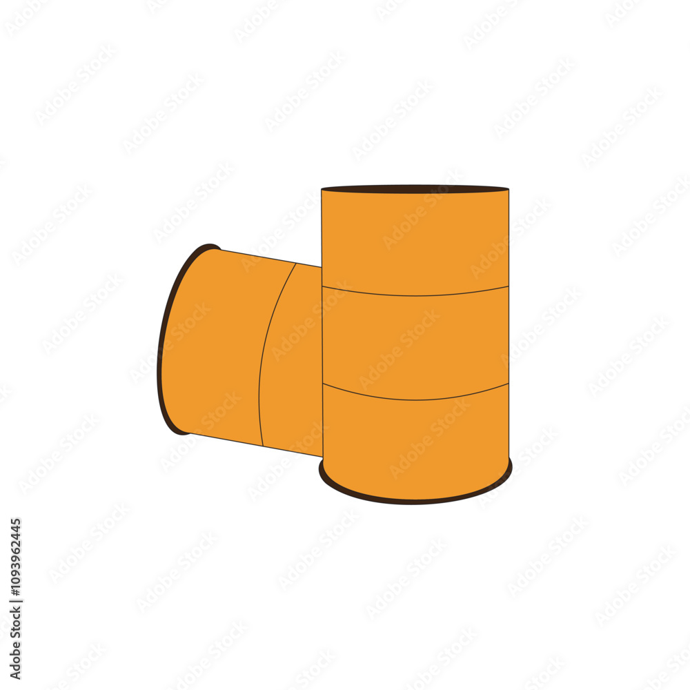Barrels chemical waste vector illustration. Radioactive contamination ...