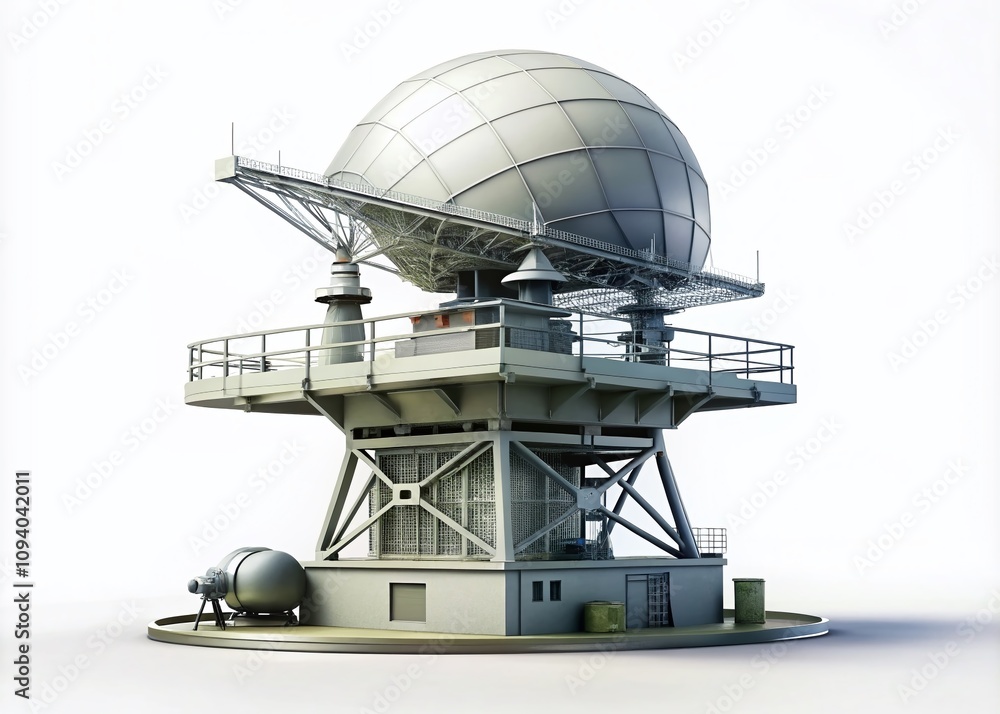 Stylish Tilt-Shift Photography of a Detailed Radar Design Isolated on a ...
