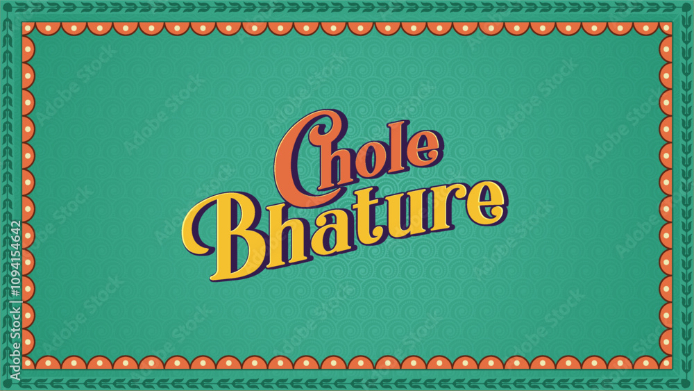 Chole Bhature Typography Design - A Bold and Vibrant Visual ...