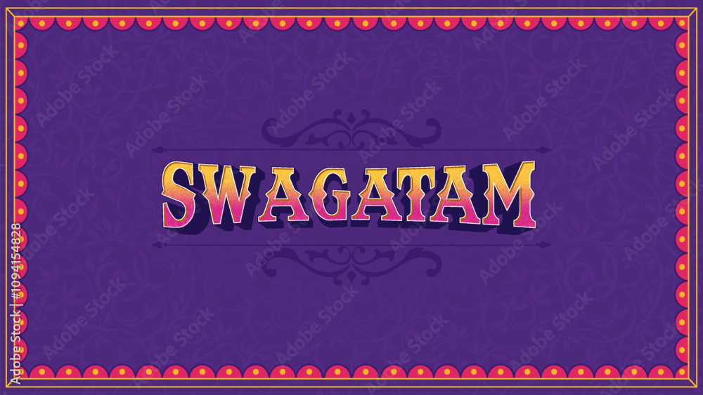 Swagatam Indian Typography – Vibrant and Authentic Text Design for Home ...