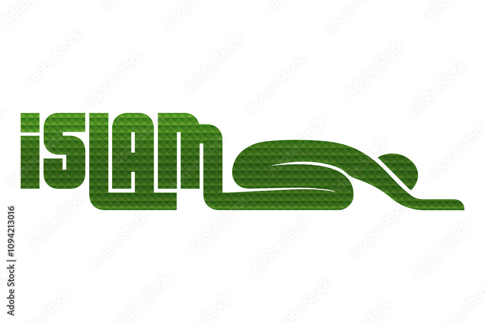 Islam written 3D letters on a PNG background concept, 3d Islam words in ...