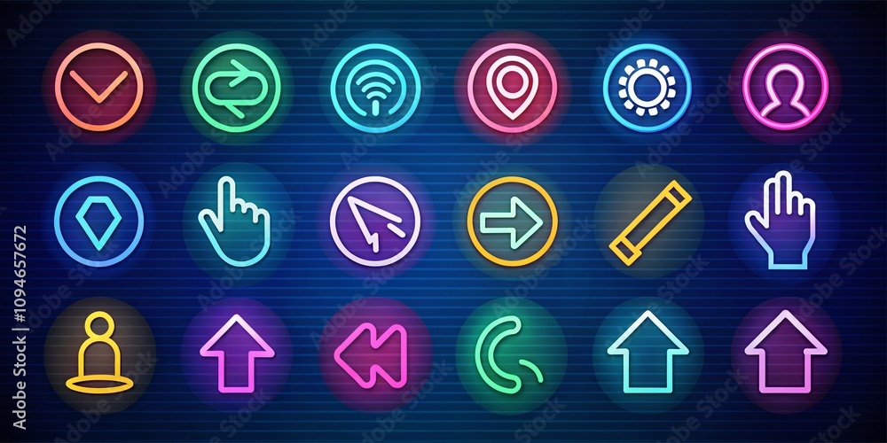 Ilustración de Stock Simple Interface Symbols for Cursors: Pointer ...