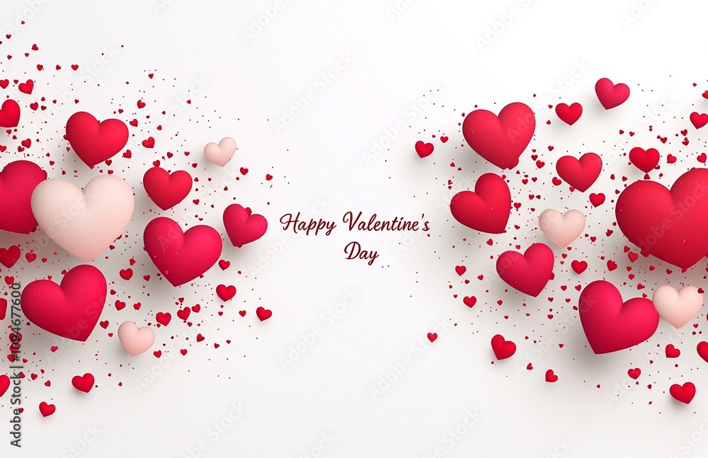 Testo "Happy Valentine's Day" in carattere corsivo, su sfondo bianco al ...