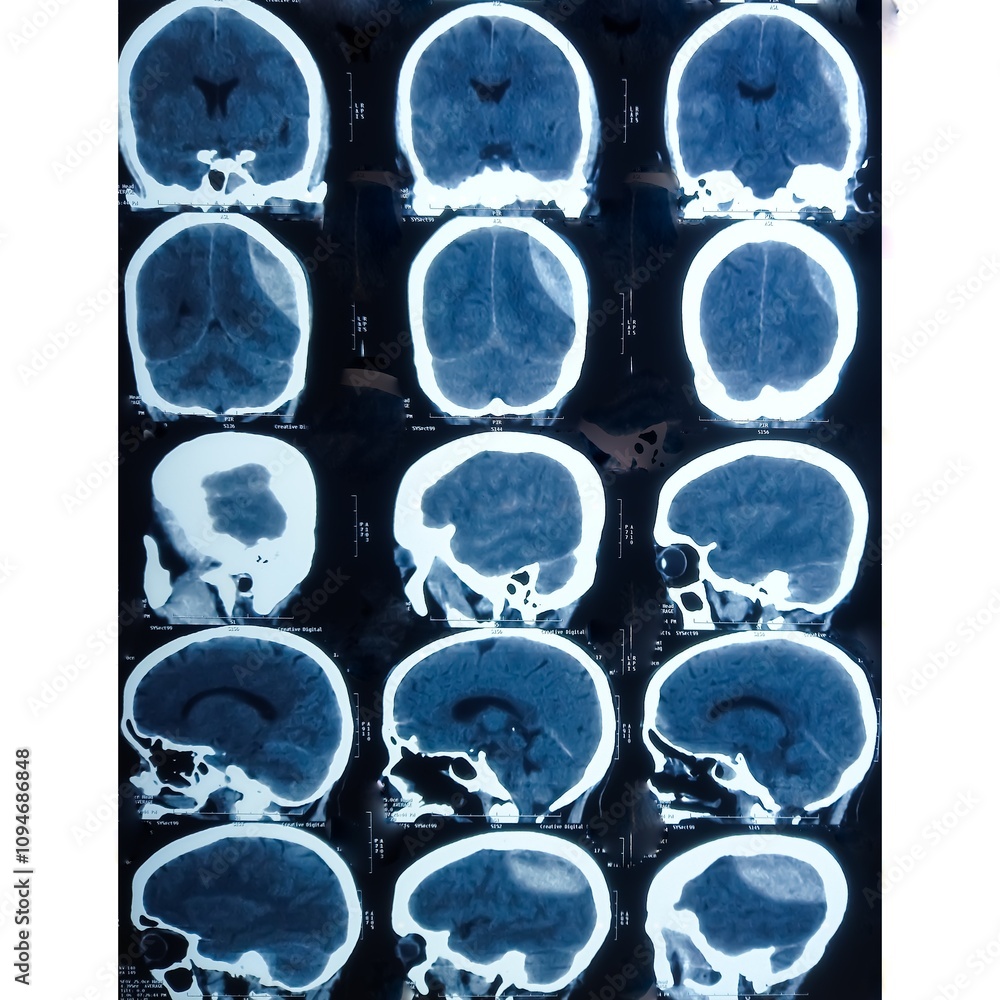 Computer tomography (CT scan) showed subdural hematoma in trauma ...