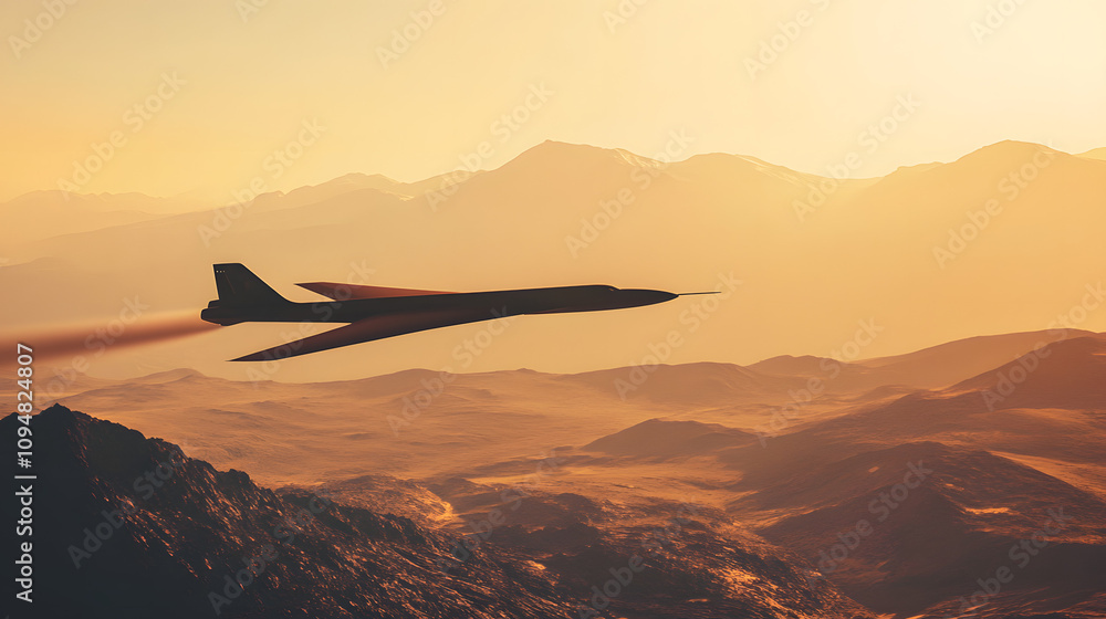 A wind tunnel testing setup with a small aircraft model, illustrating ...